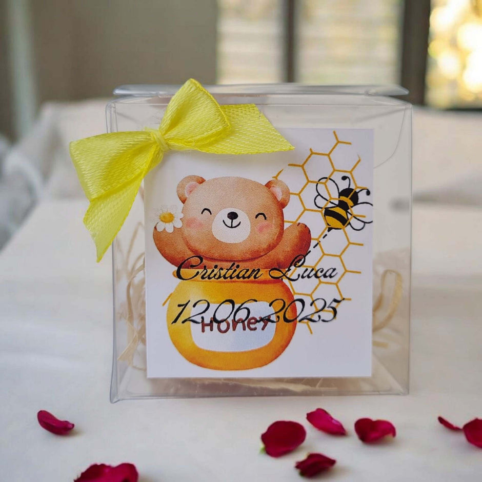 Marturii nunta sau botez elegante, personalizate, cu foita de aur ...